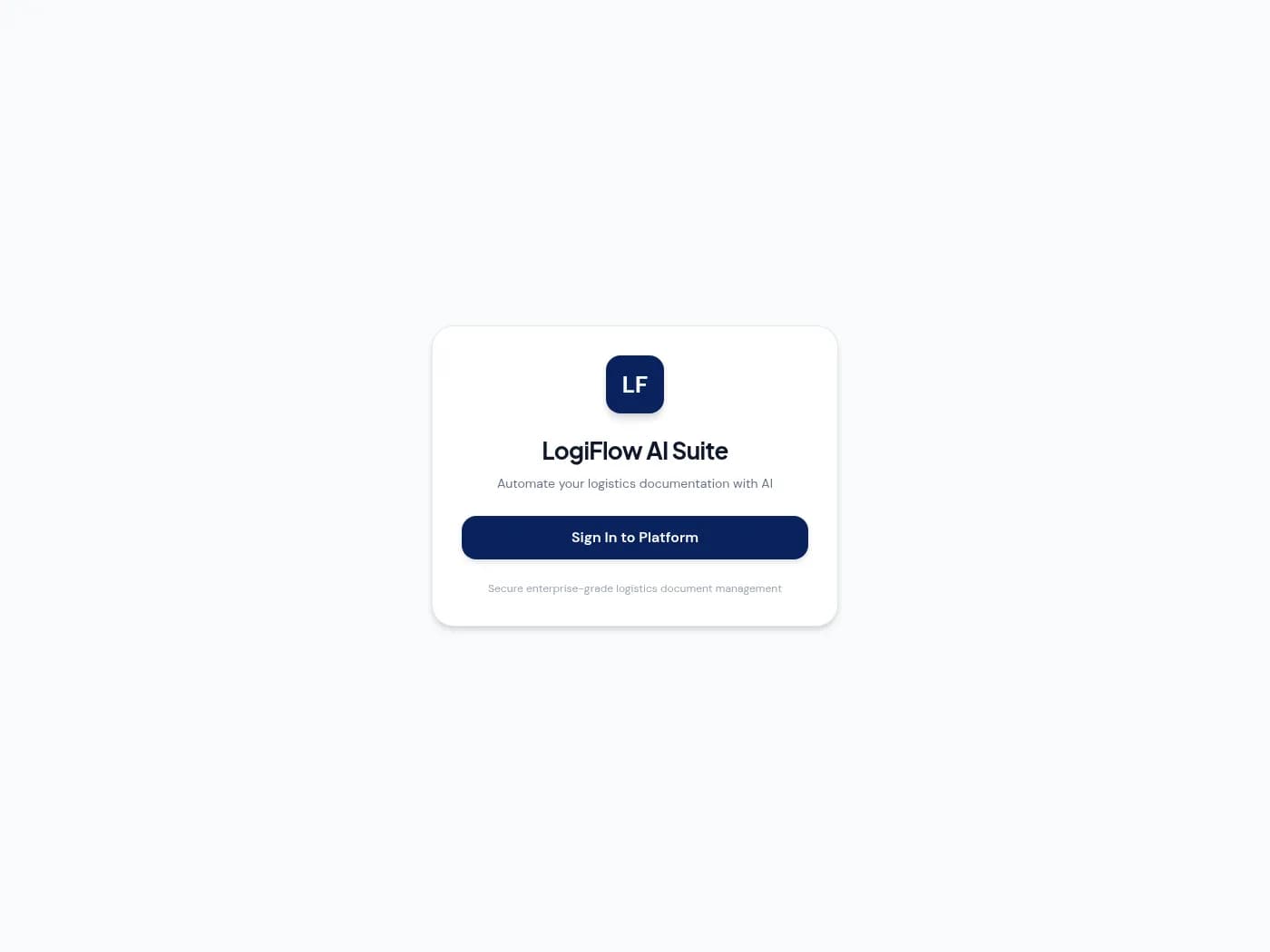 LogiFlow AI Logistics Suite