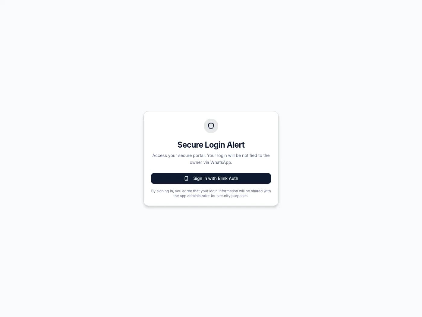 Login Alert App