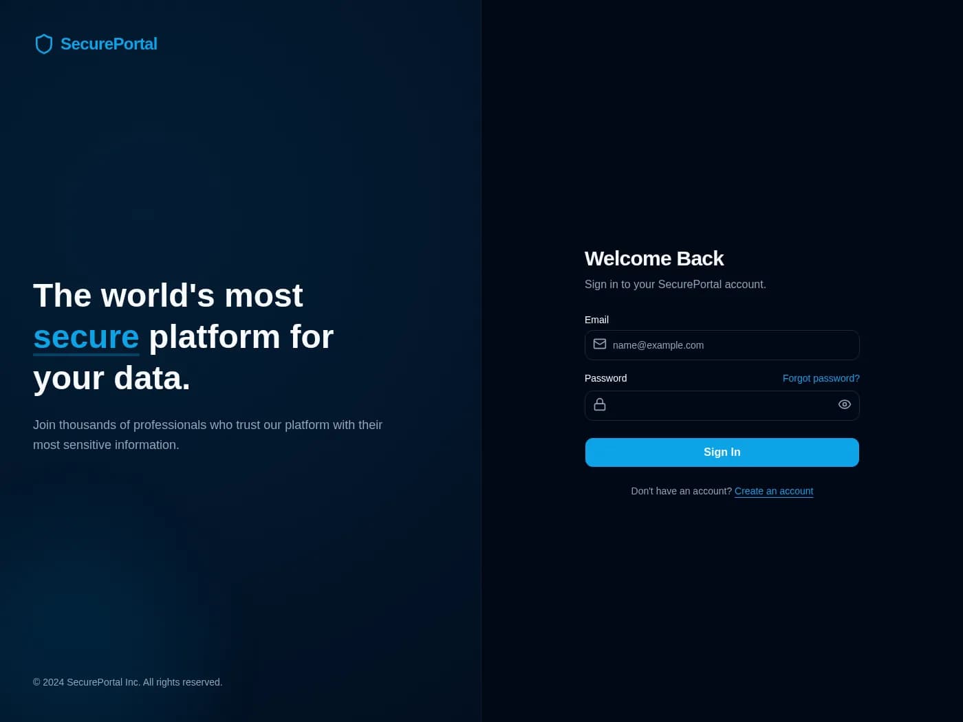 Secure Login Portal