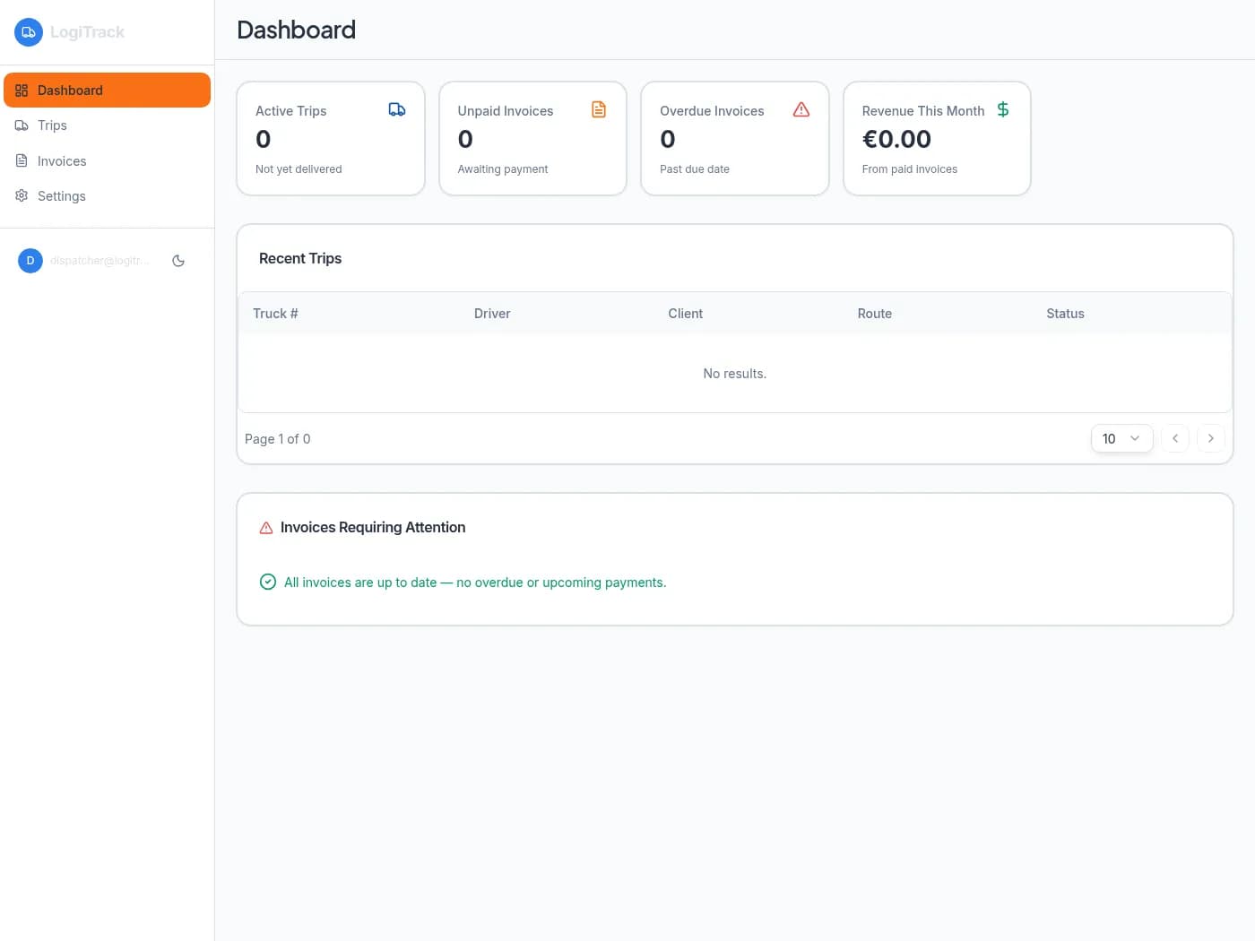 LogiTrack Dashboard