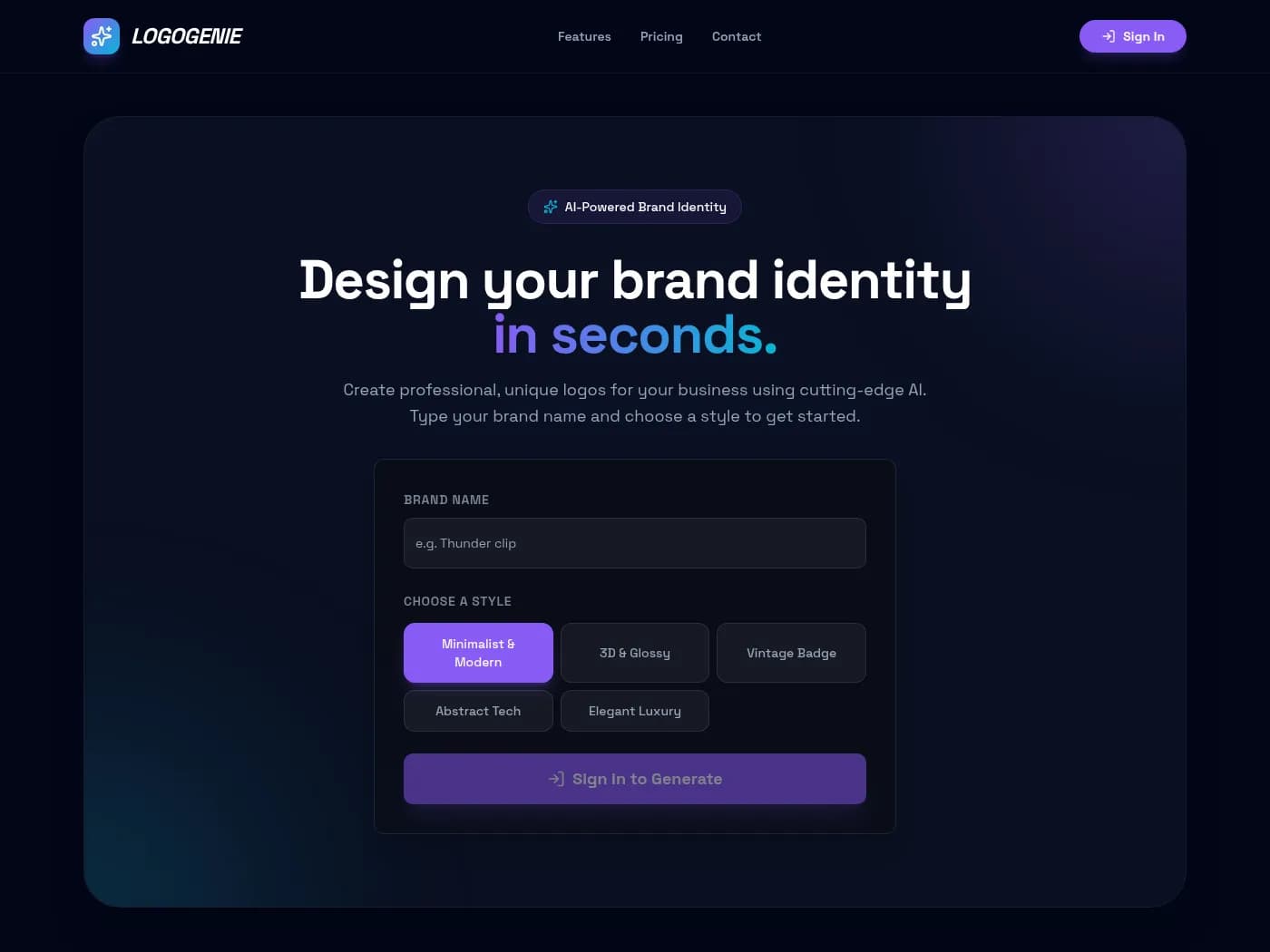 LogoGenie Tool