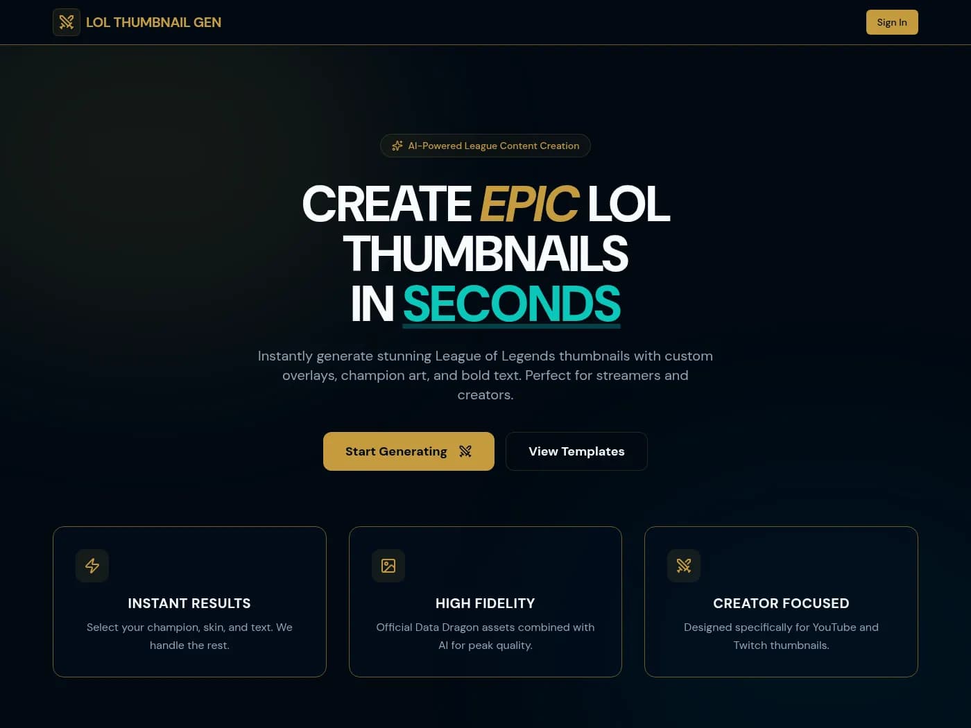 LoL Thumbnail Generator