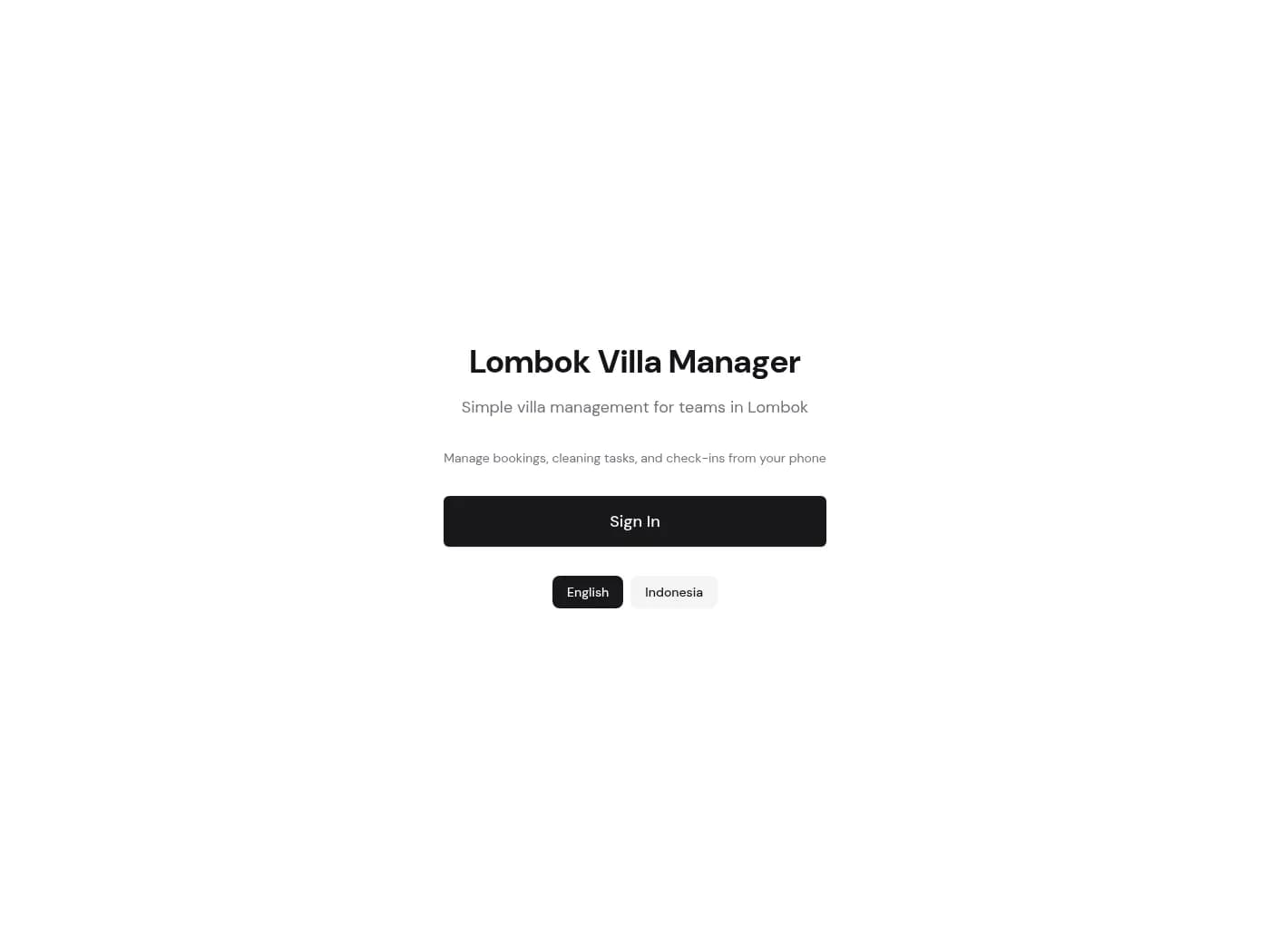 Lombok Villa Manager