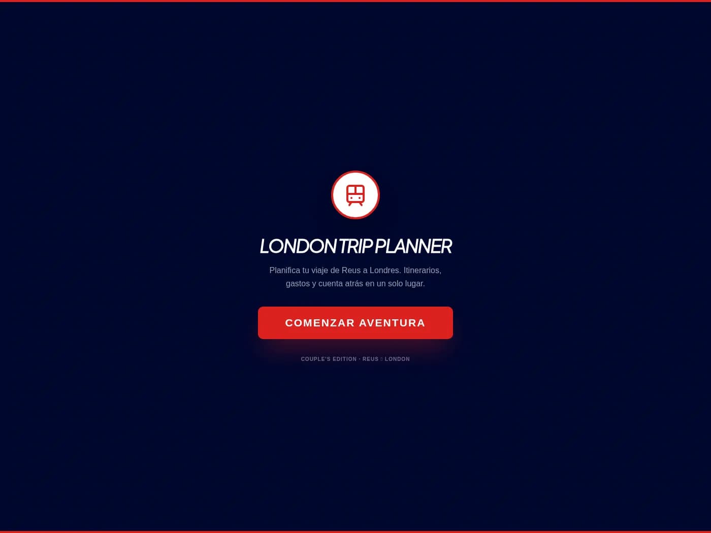 London Couples Trip Planner
