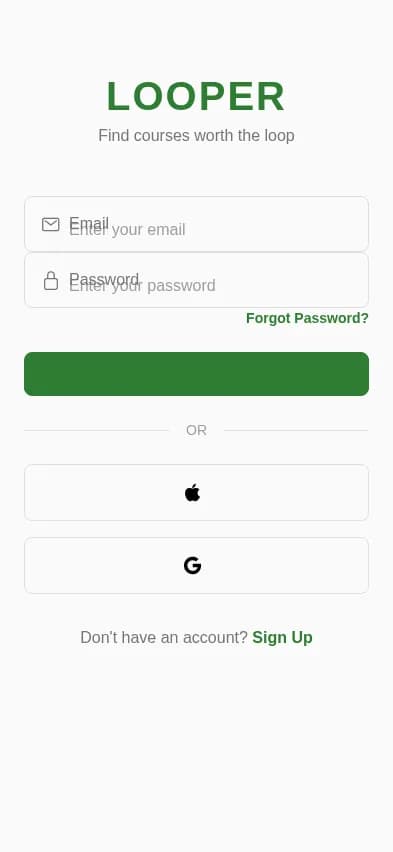 Looper Golf Discovery App