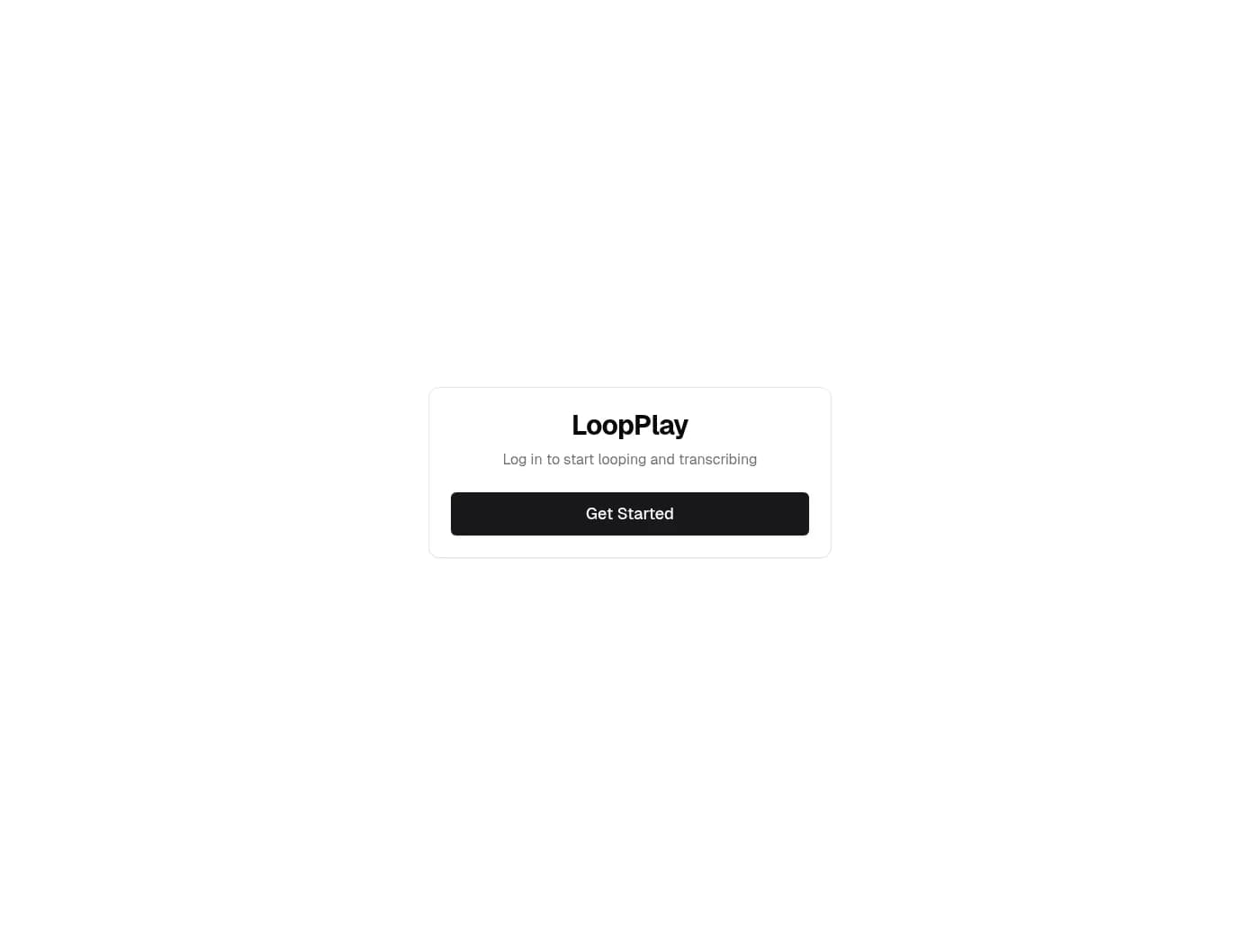 LoopPlay Web App
