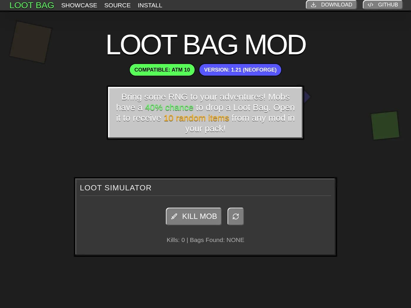 Loot Bag Mod