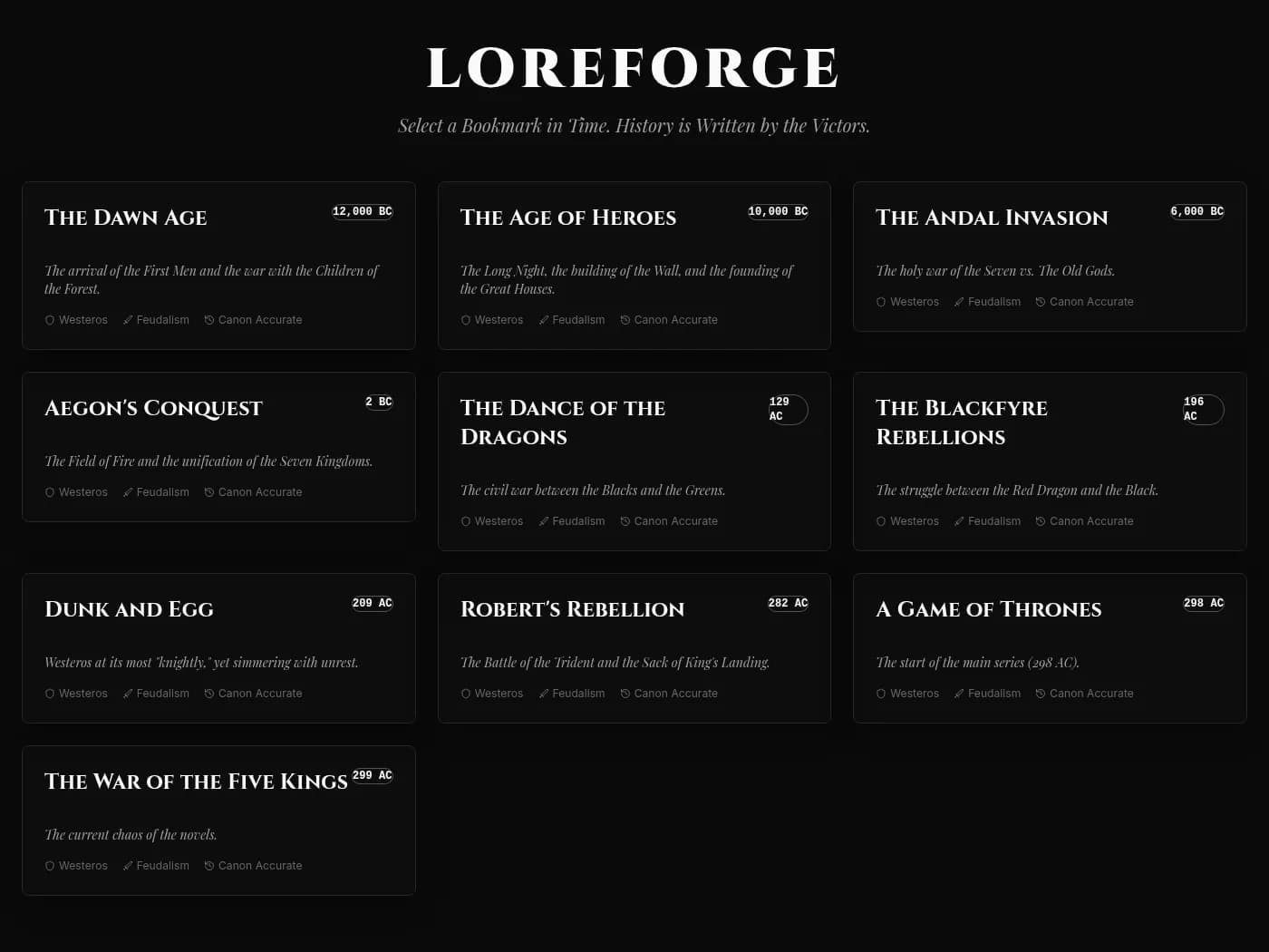 LoreForge: ASOIAF AI RPG