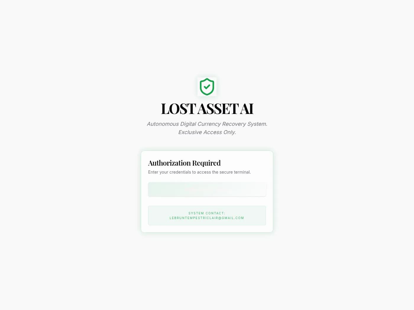 Lost Asset AI Dashboard