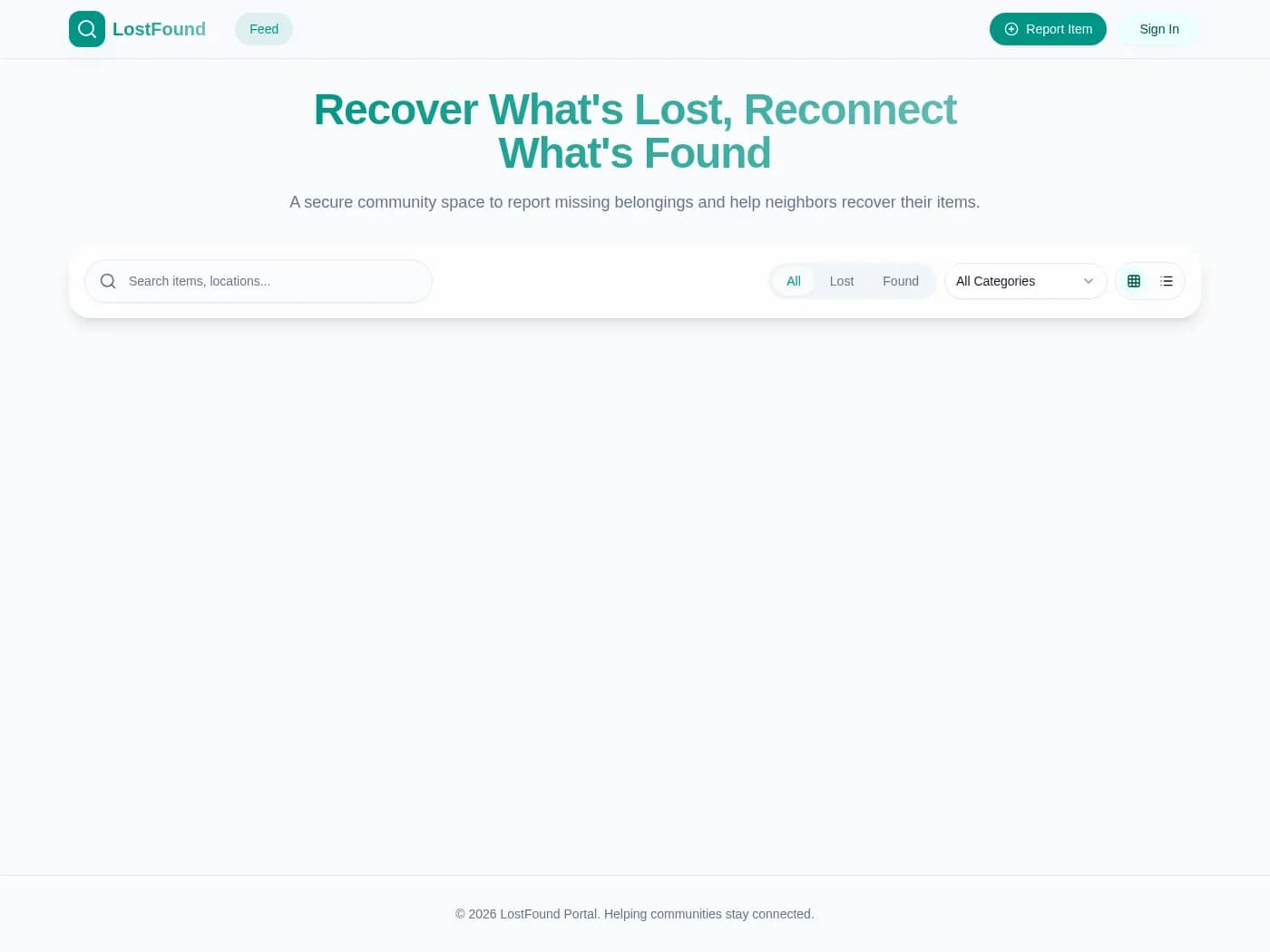 Lost & Found Portal