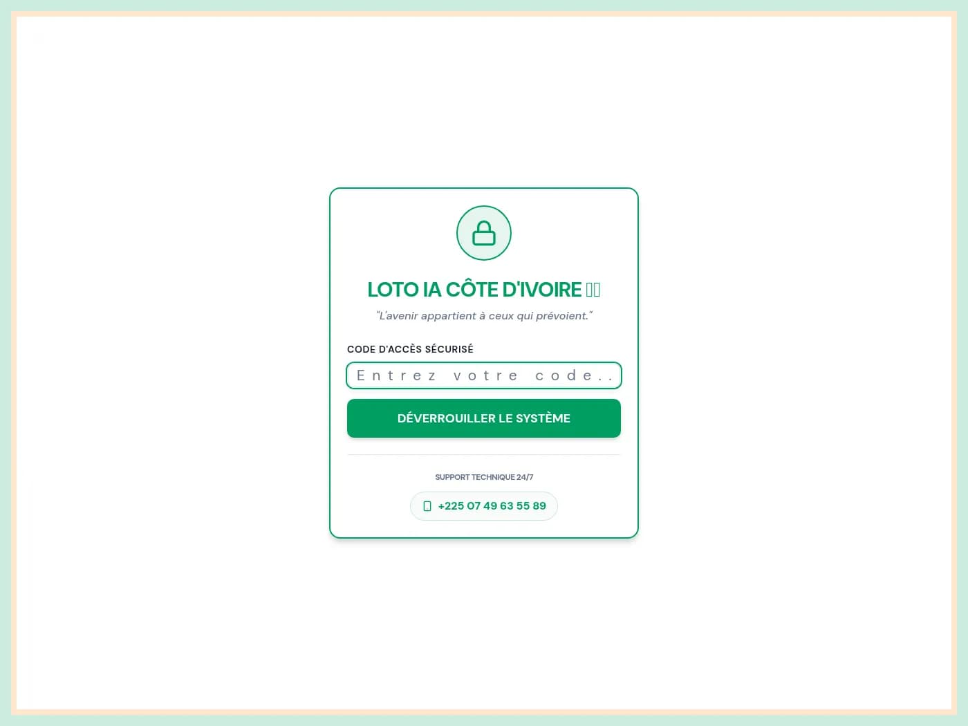 Loto Predictor Côte d'Ivoire