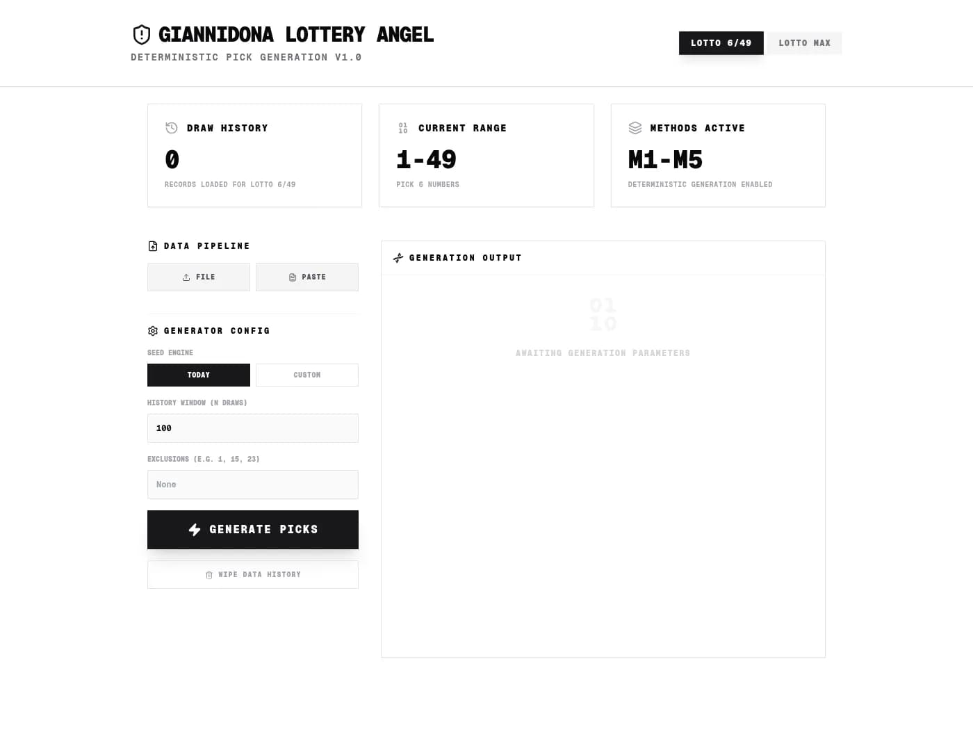 Lottery Angel Web App