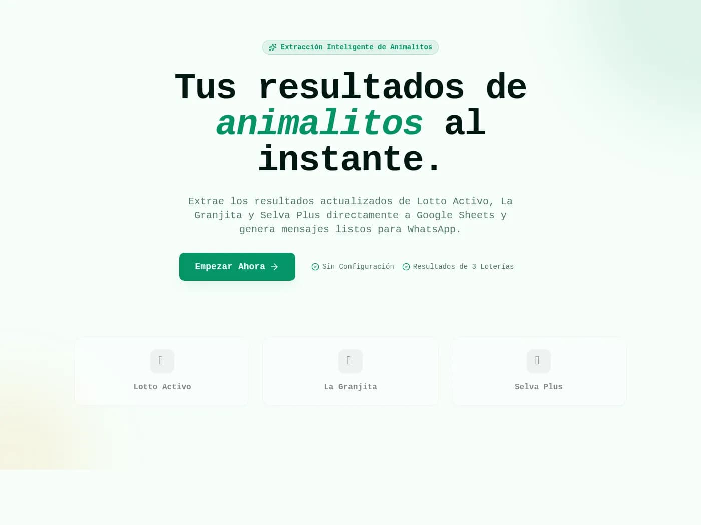 Lotería Animalitos Extractor
