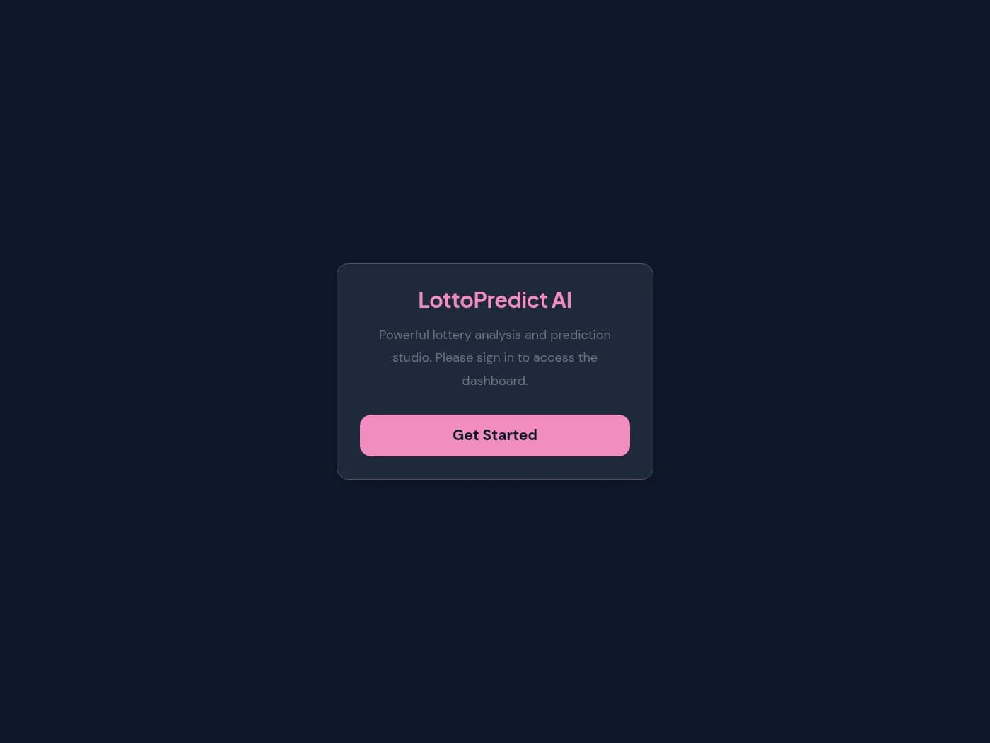 LottoPredict AI Studio