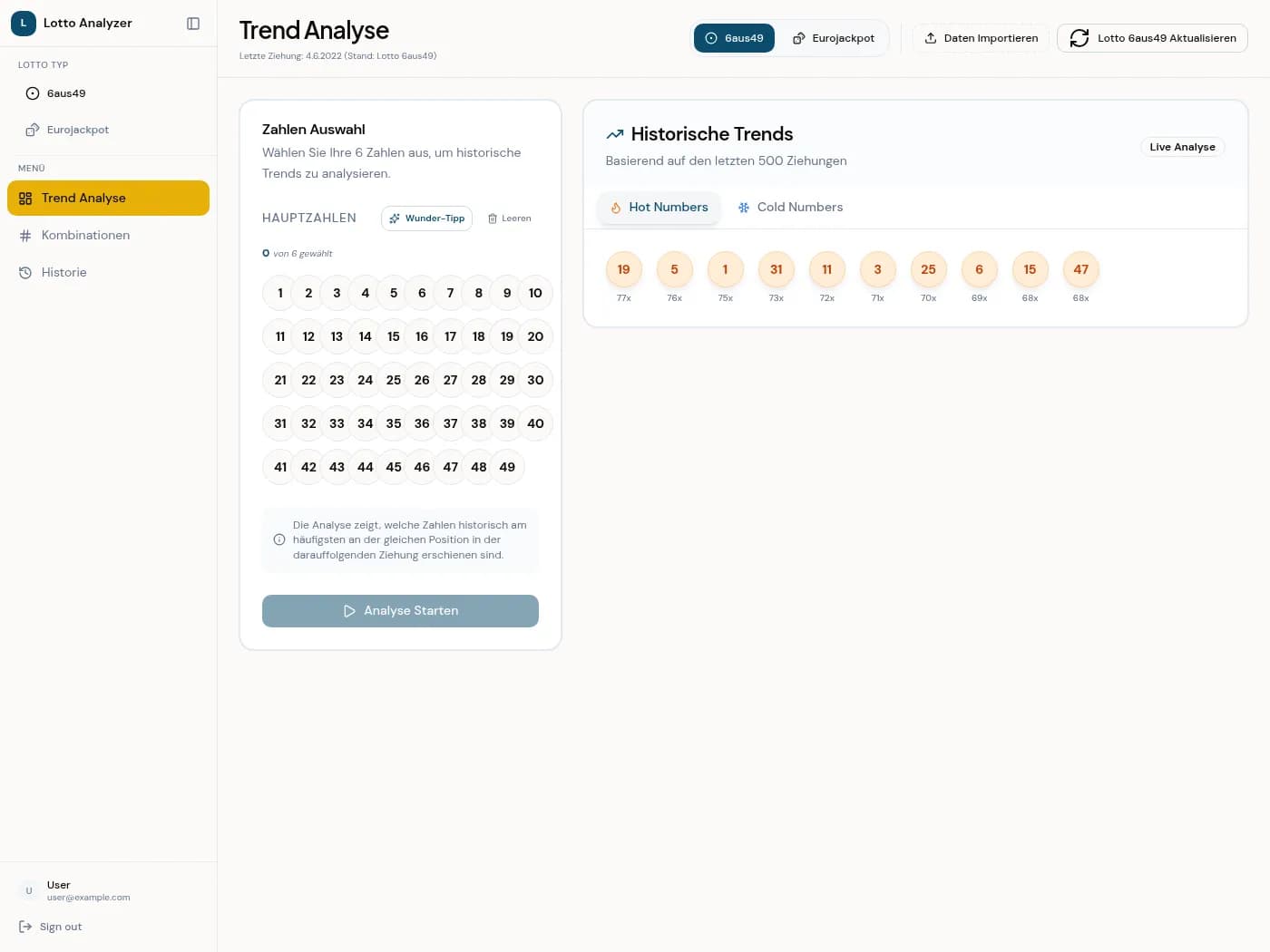 Lotto Trends Analyzer
