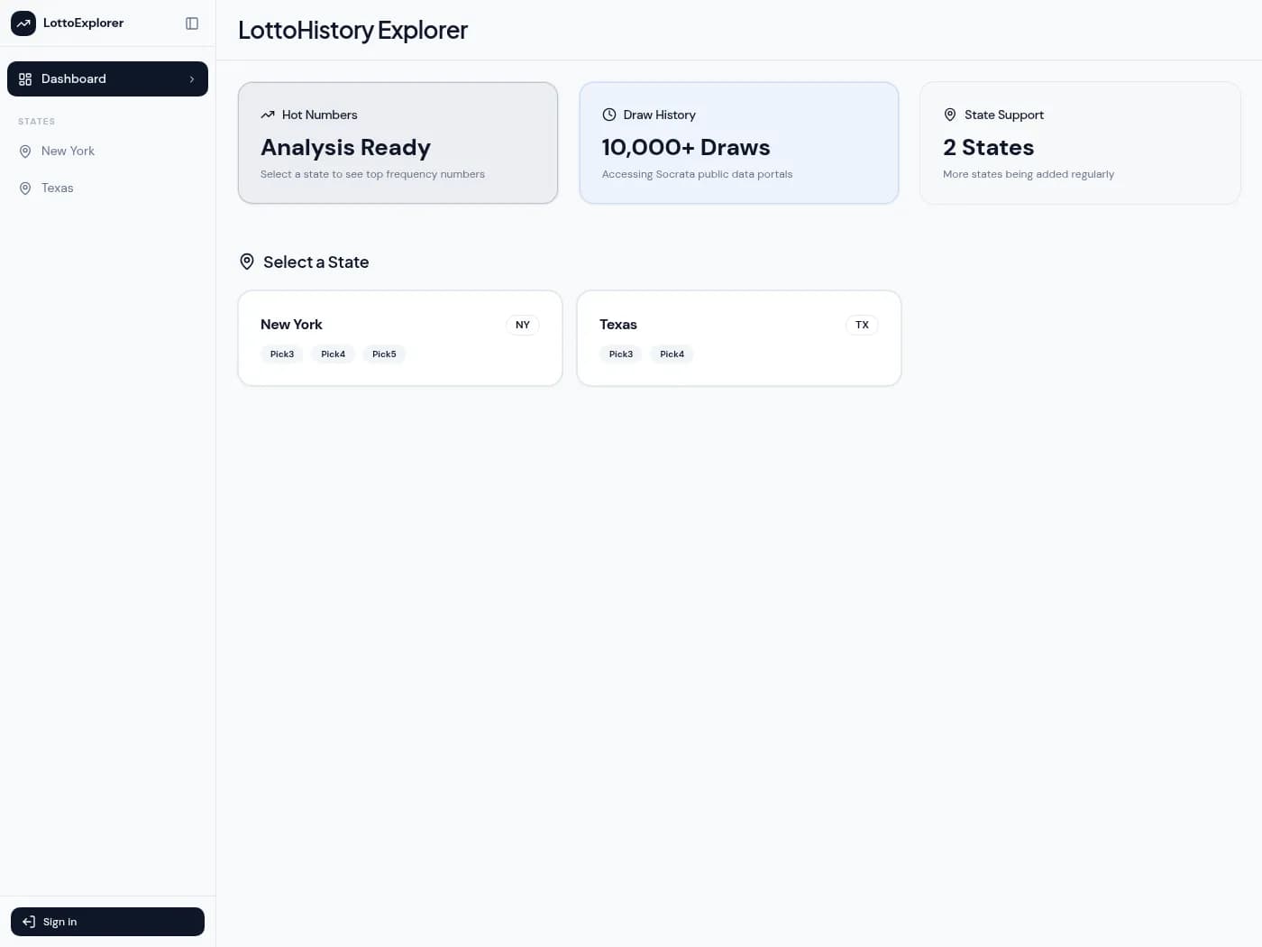 LottoHistory Explorer