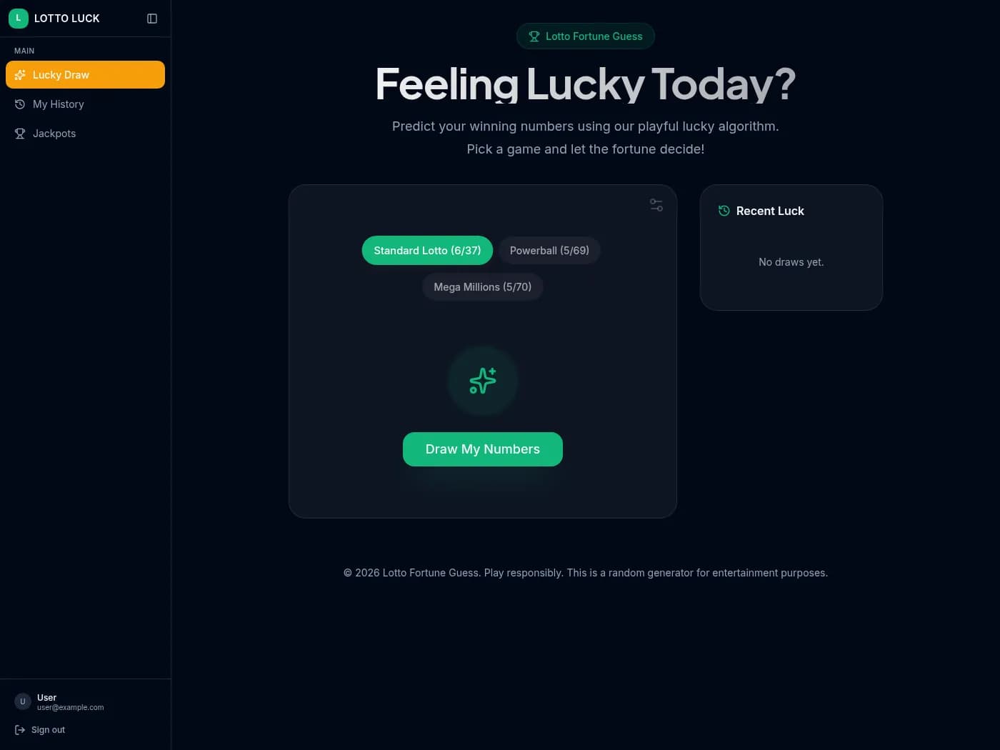 Lotto Number Guesser