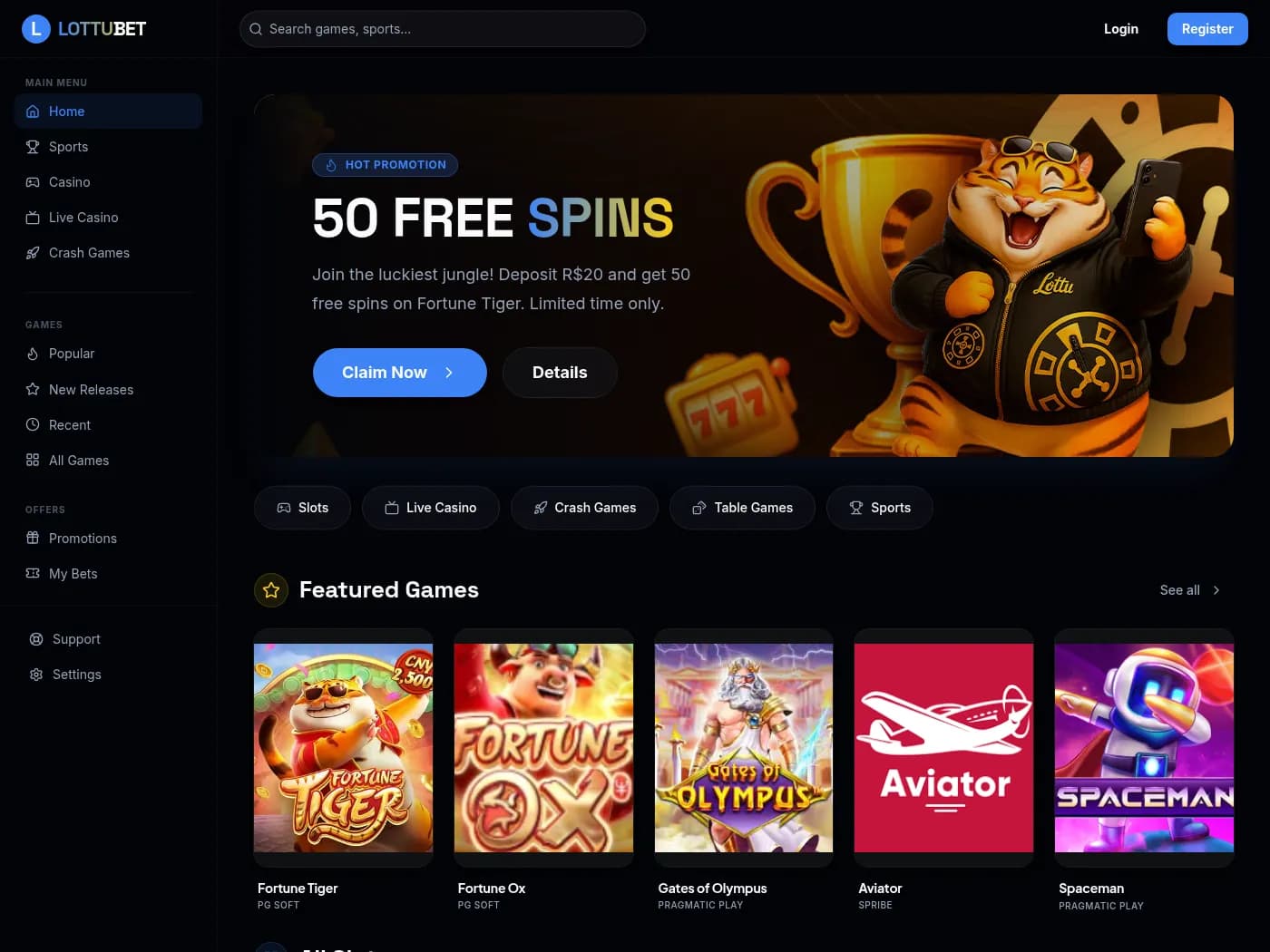 LottuBet Web Clone