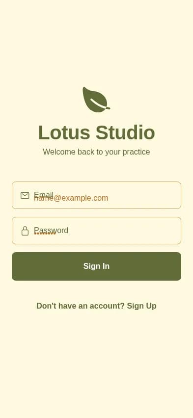 Lotus Studio Mobile App