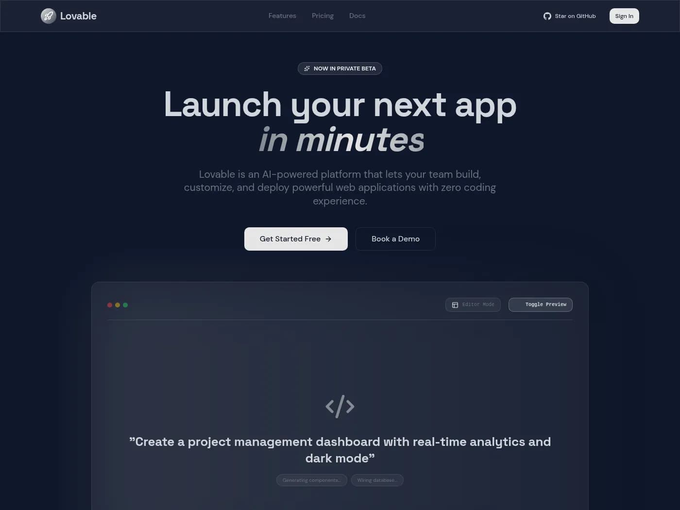 Lovable AI Platform