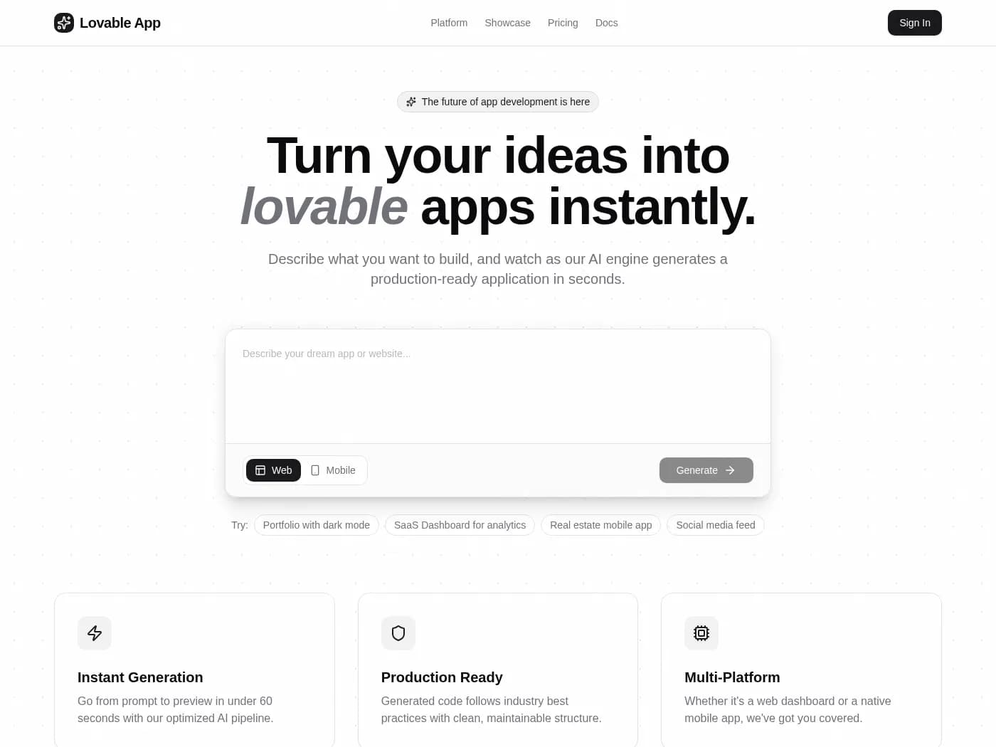 Lovable App Generator
