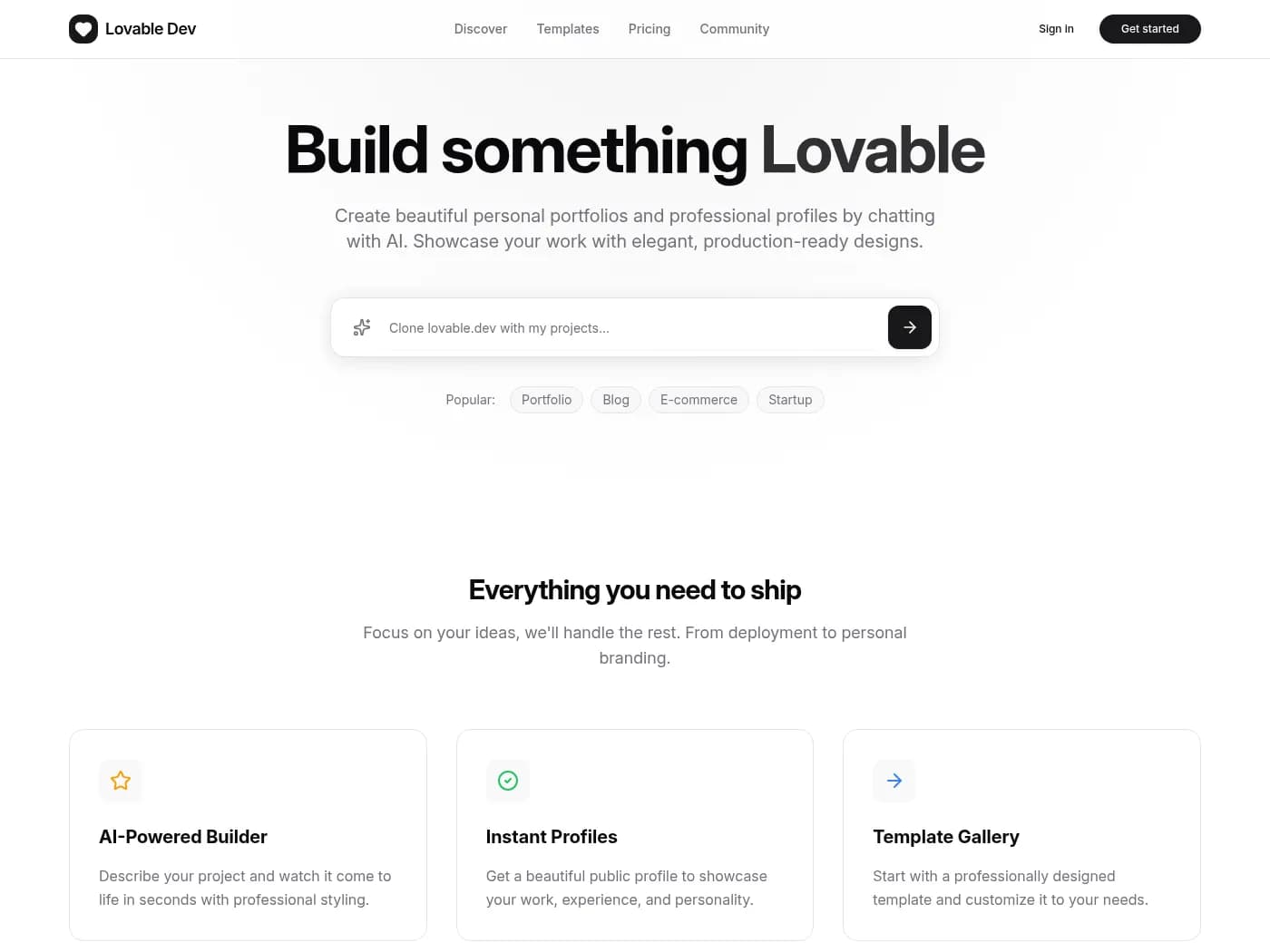 Lovable Dev Clone