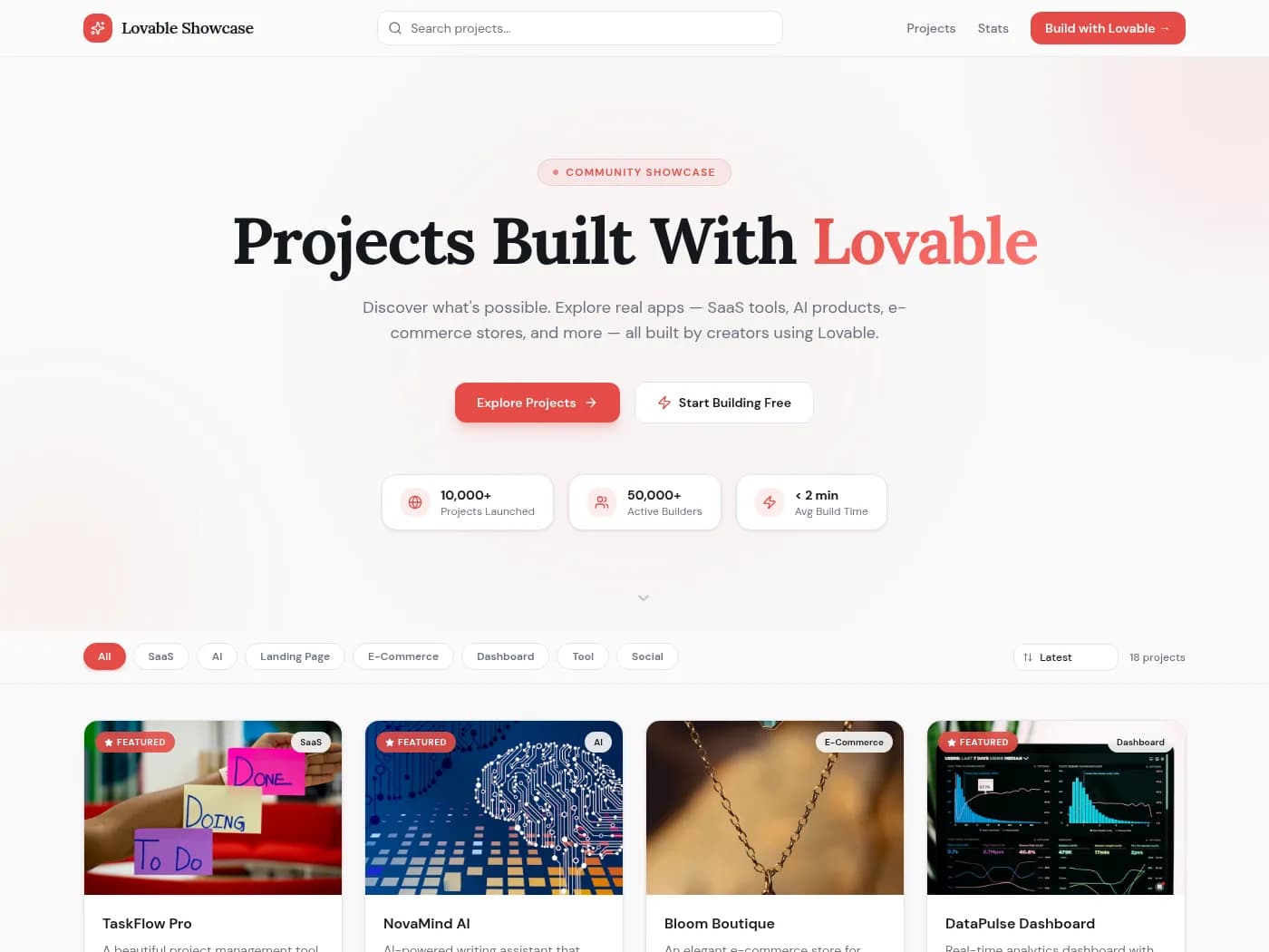 Lovable Projects Showcase