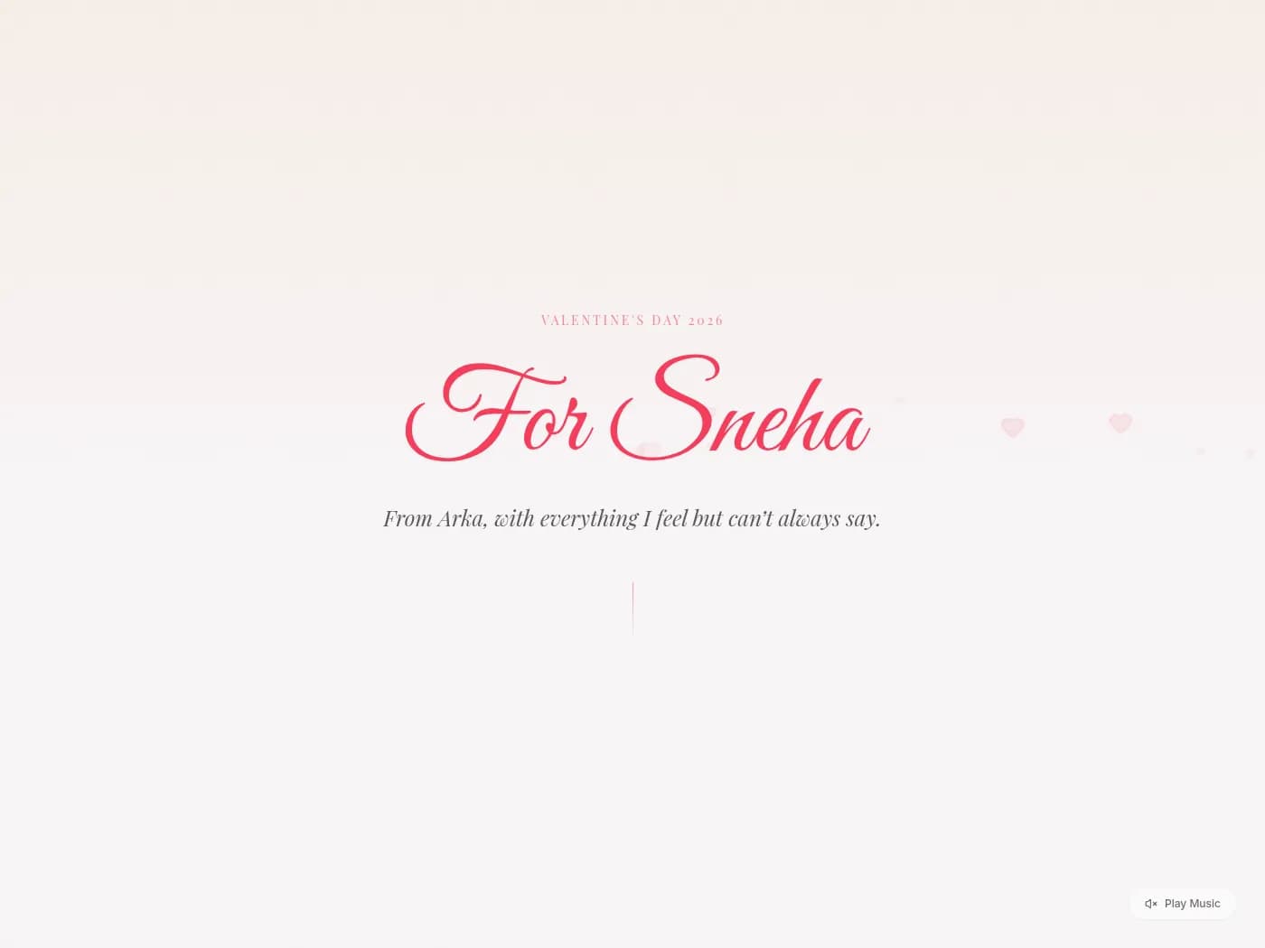 Arka's Love Letter Site