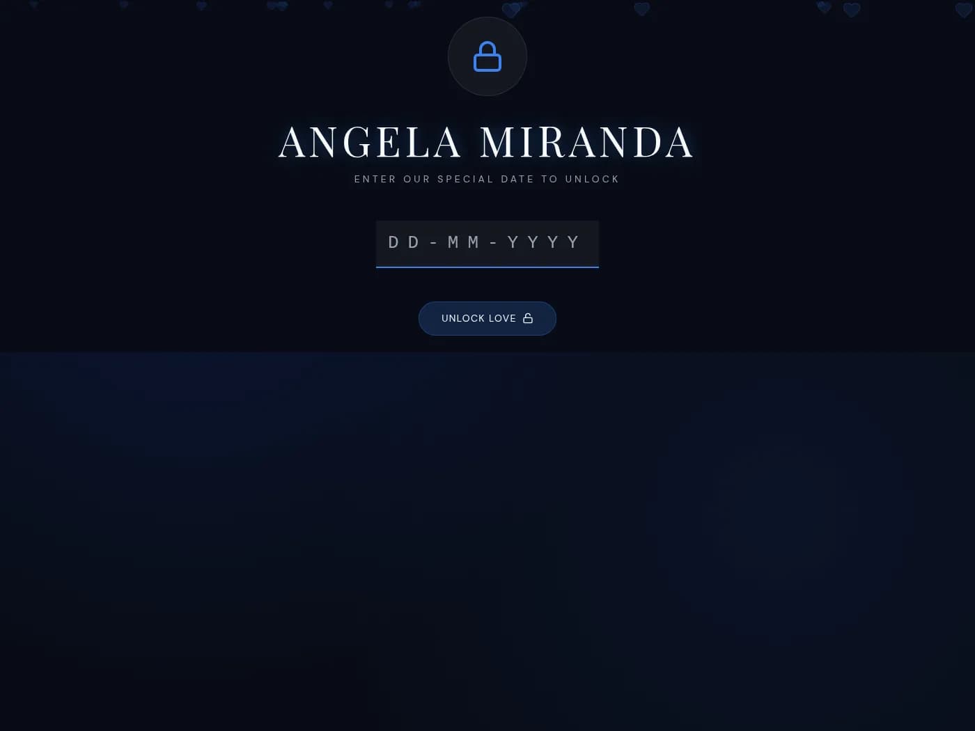Angela's Love Lock Site