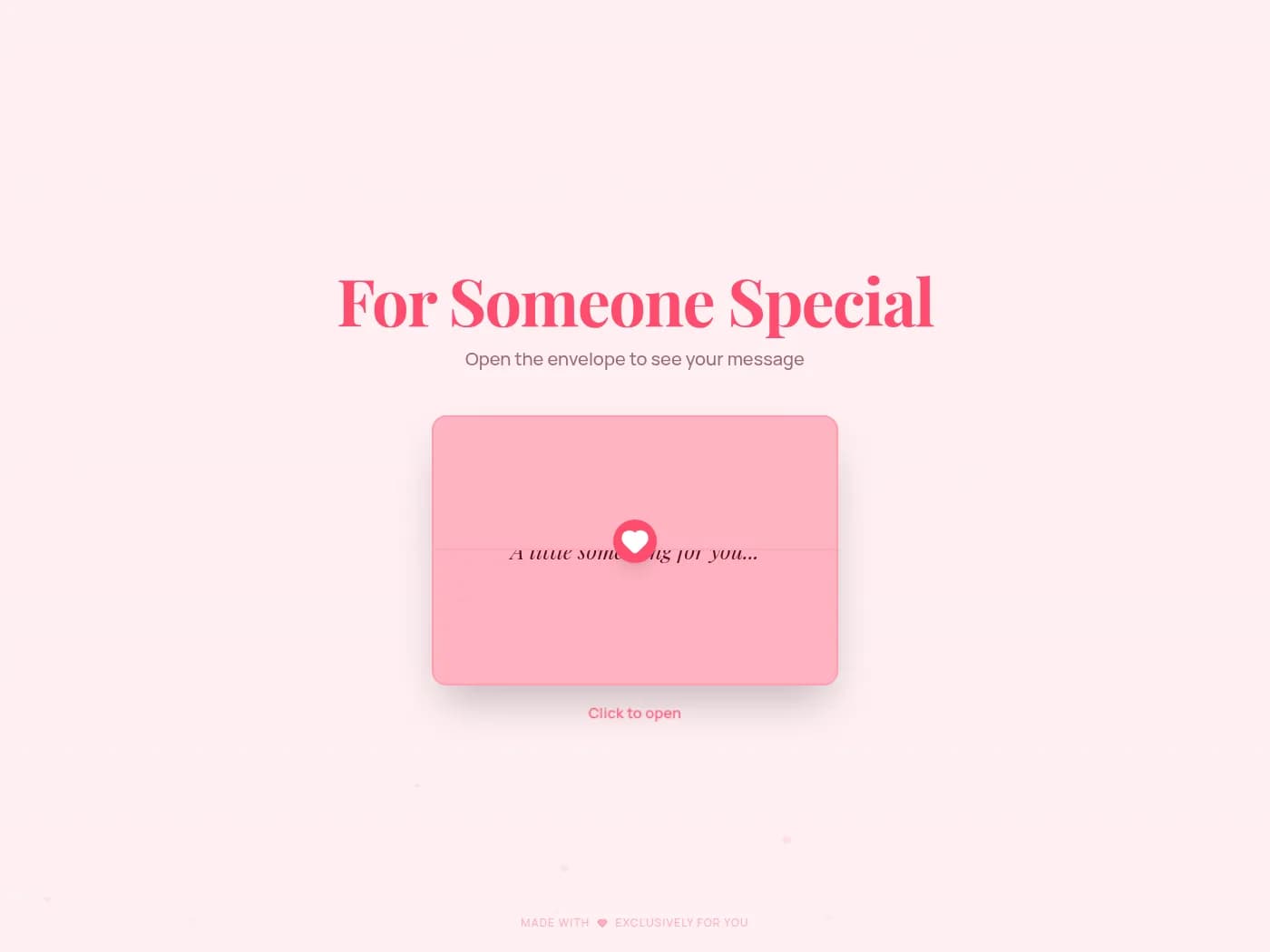Love Note Page