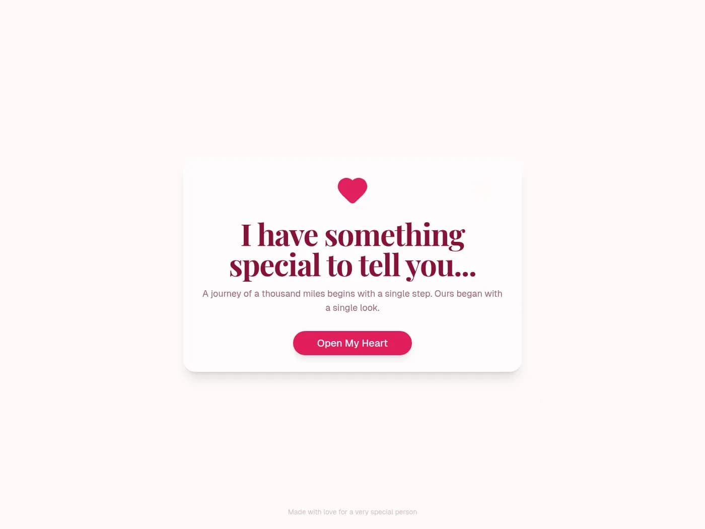 Romantic Proposal Page