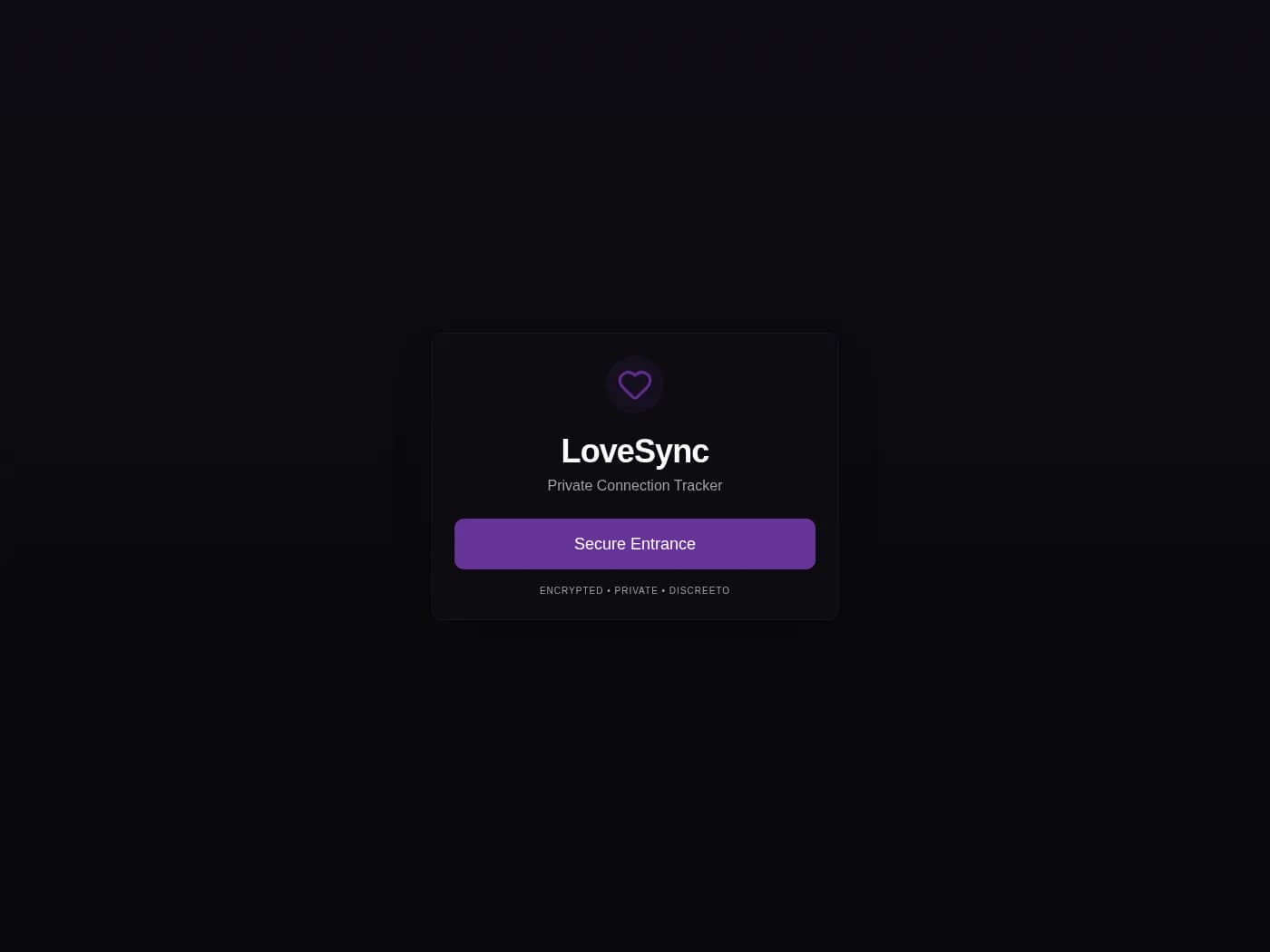 LoveSync Intimacy Tracker
