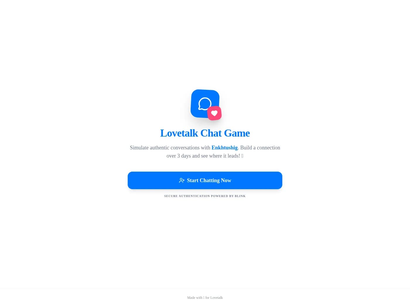 Lovetalk Chat Game