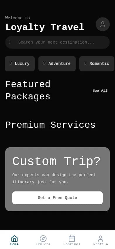 Loyalty Travel Site