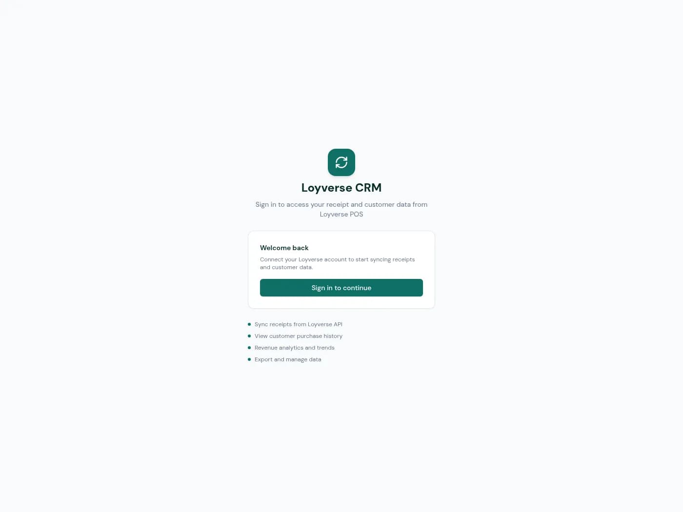 Loyverse Receipt CRM