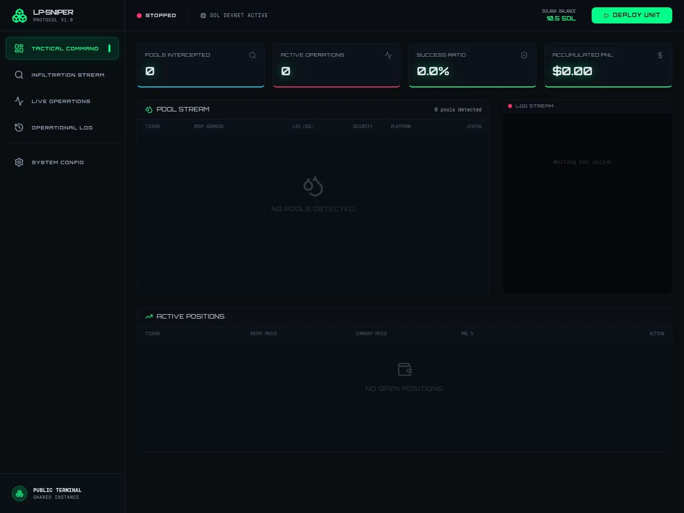 LP Sniper Dashboard