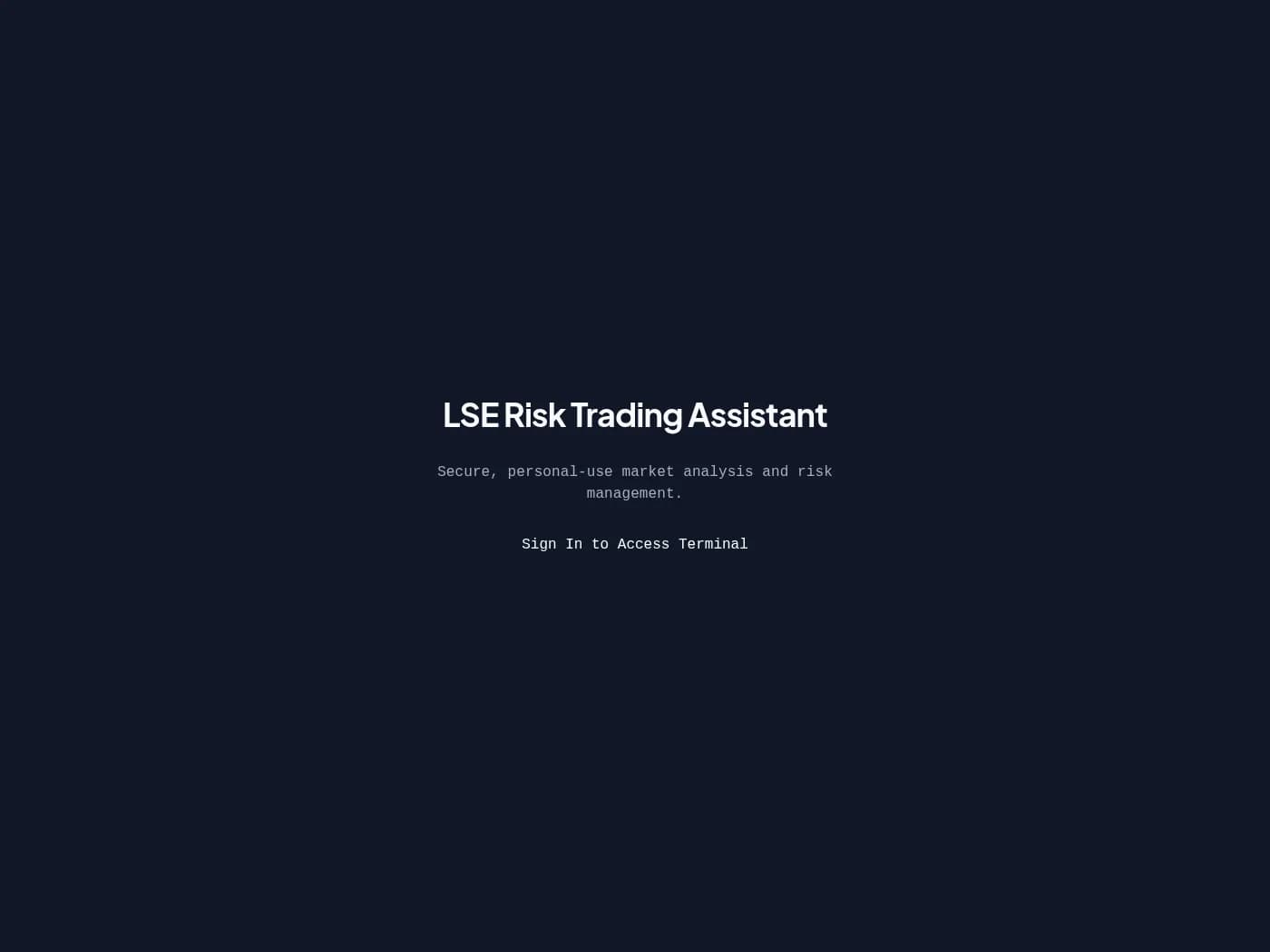 LSE Risk Trading Assistant