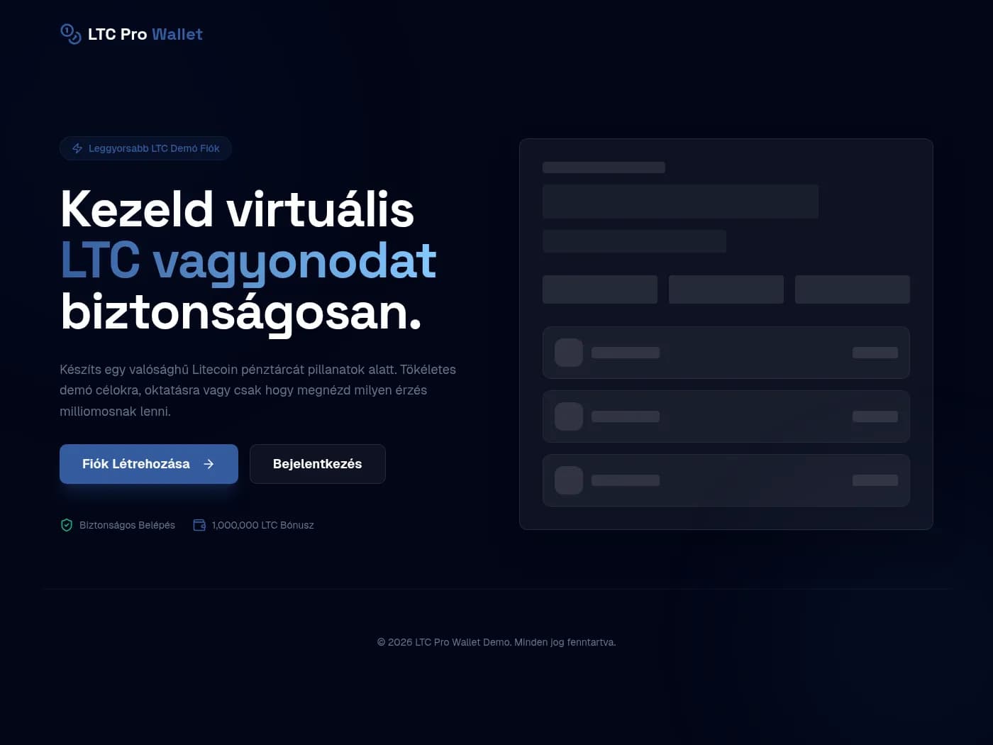 Fake Crypto LTC Demo