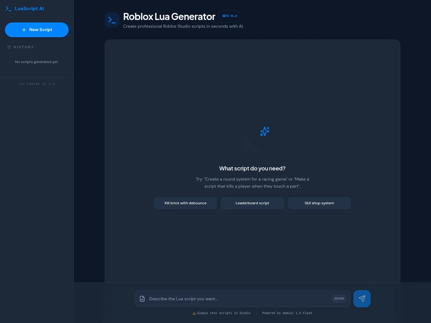 LuaScript AI Assistant