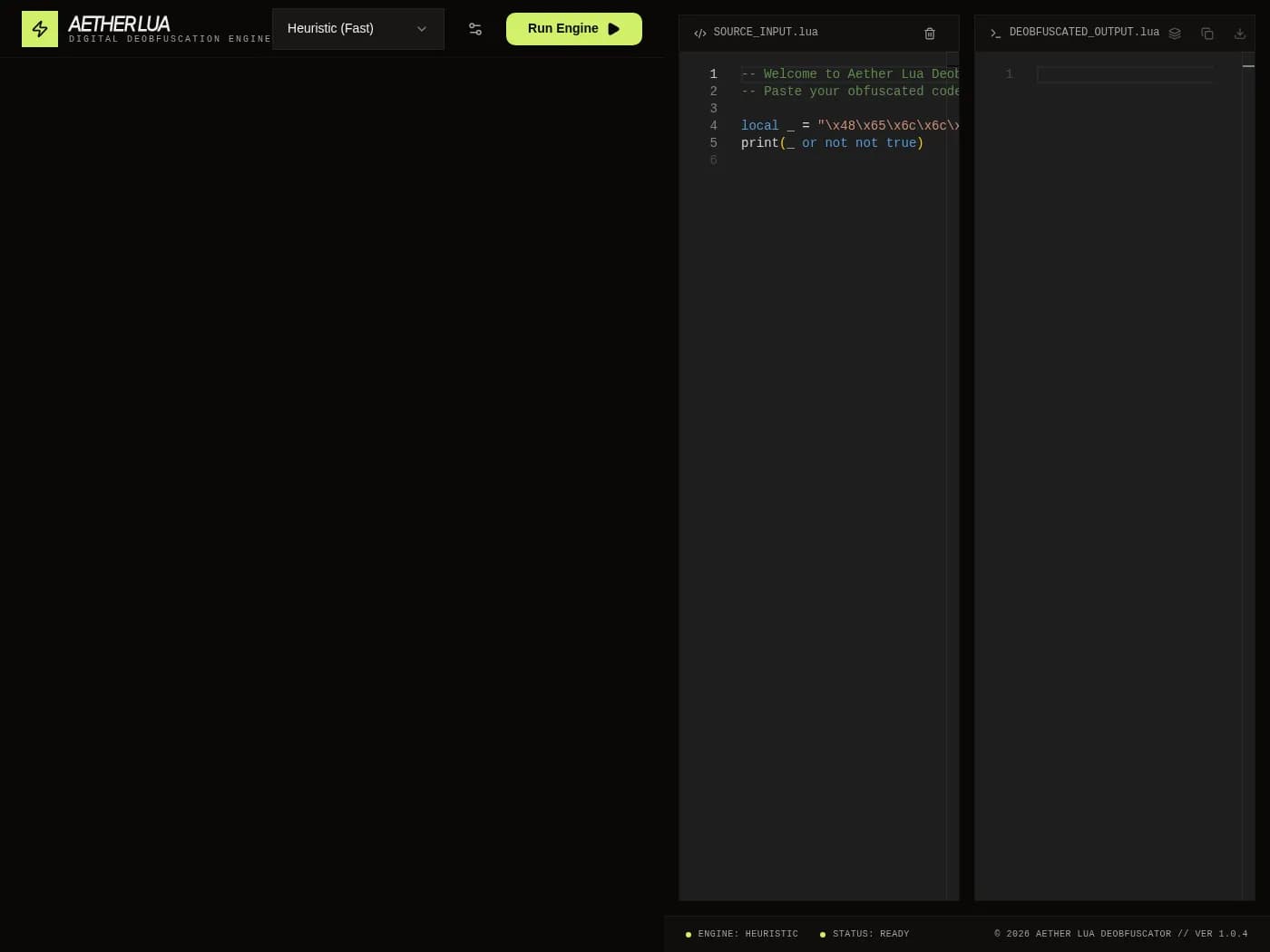 Lua Deobfuscator Web