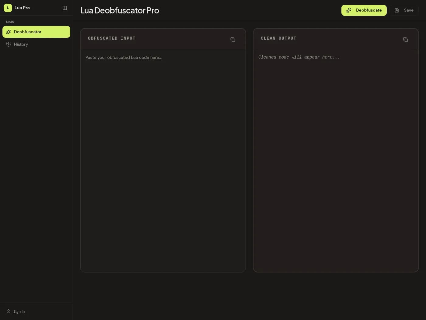 Lua Deobfuscator Pro