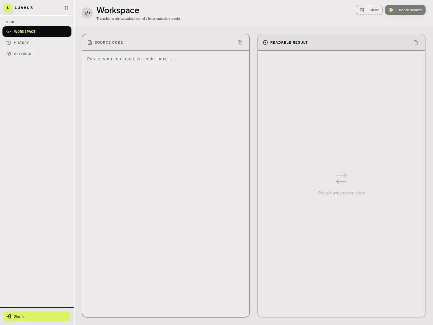 Lua Deobfuscator Hub