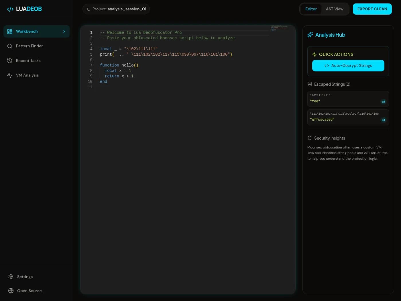 Lua Deobfuscator Pro
