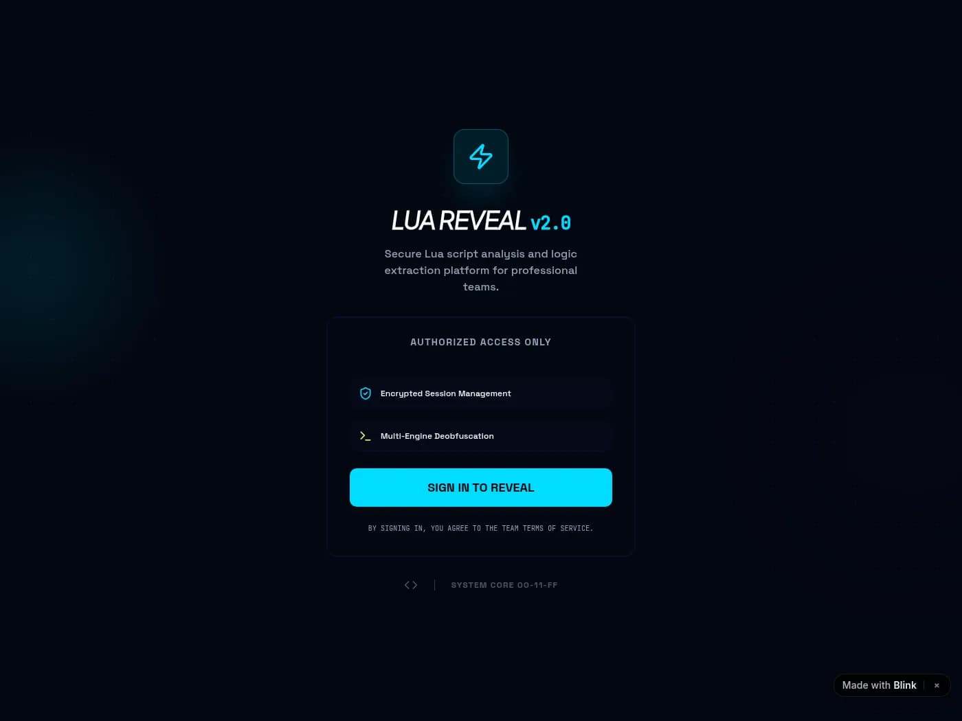 Lua Reveal Web