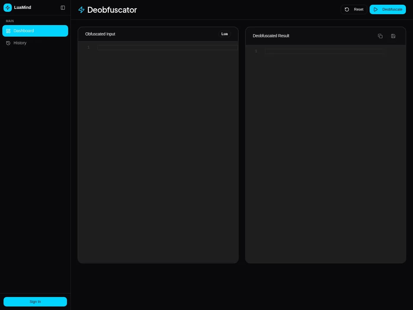 Lua Deobfuscator Web App