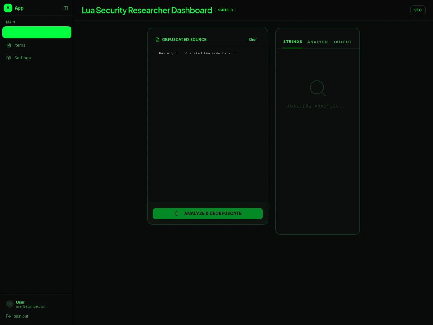 Lua De-Obfuscator Tool