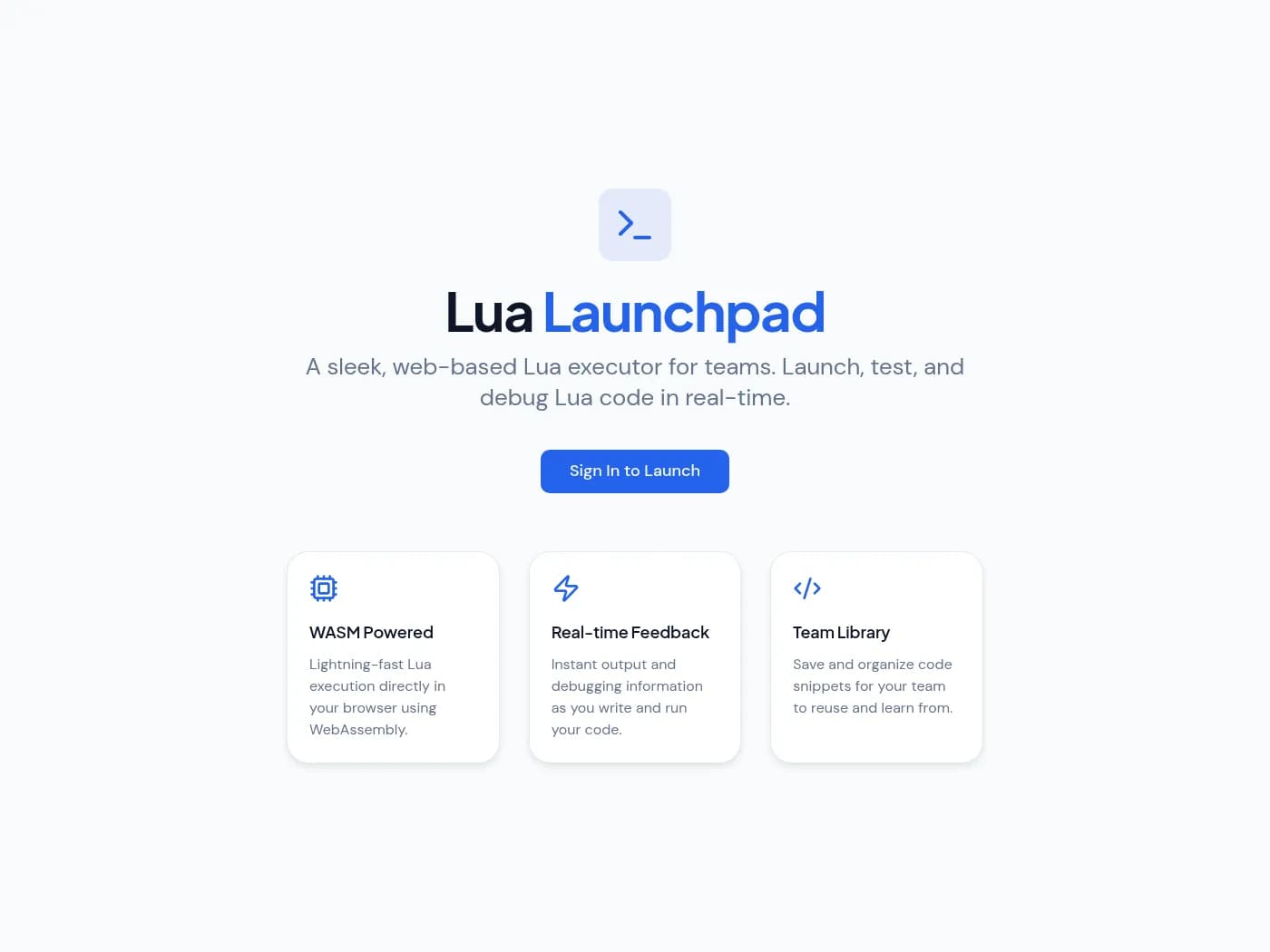 Lua Launchpad