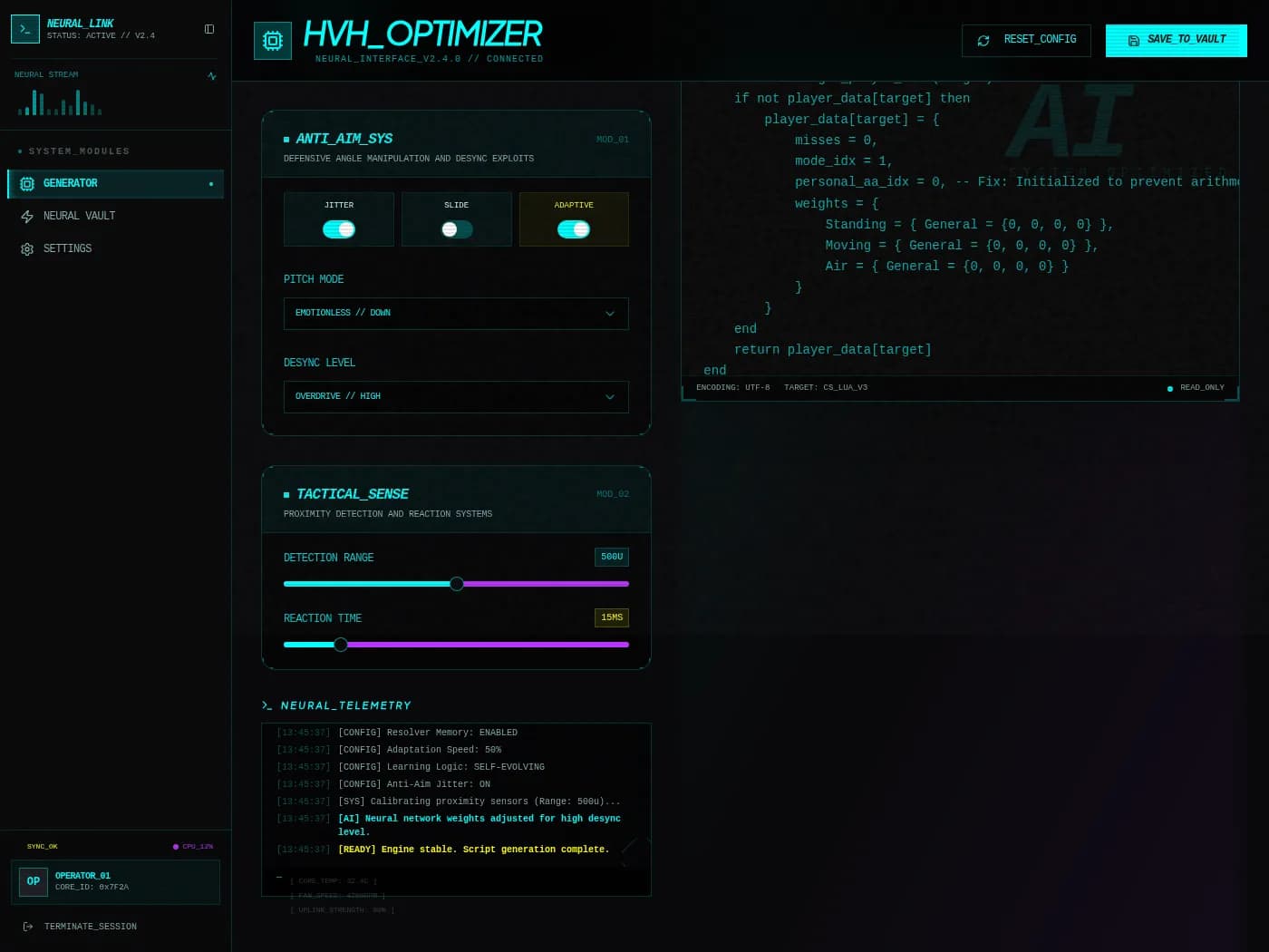 Lua AI HVH Optimizer