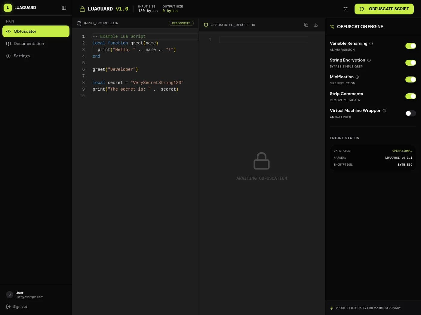 Lua Obfuscator Web Tool