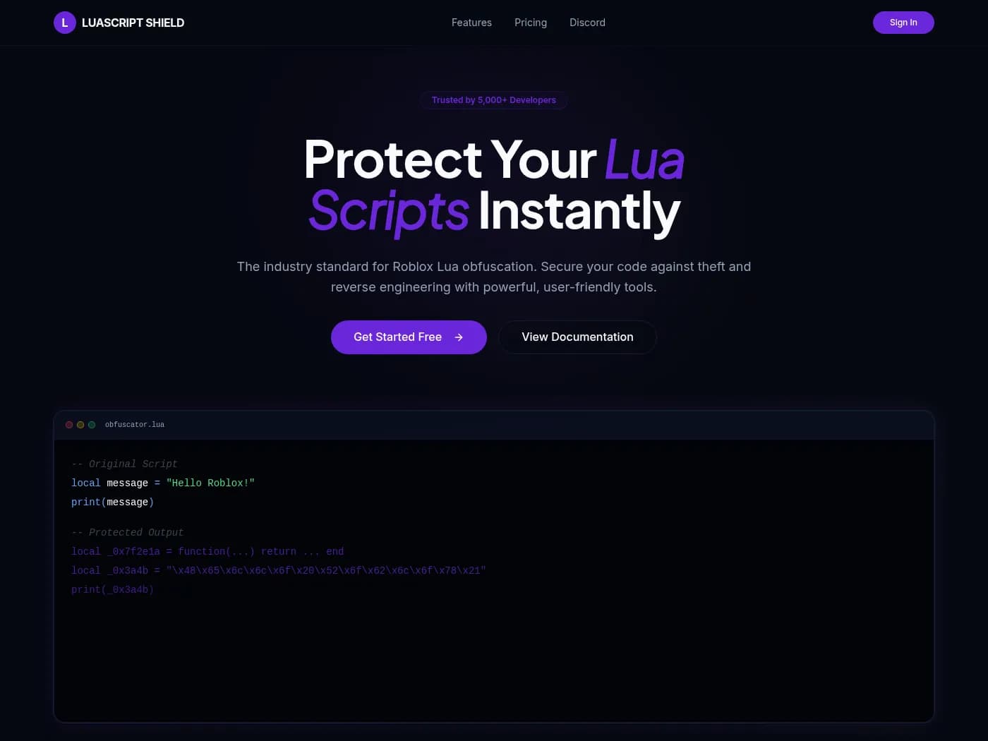 LuaScript Shield